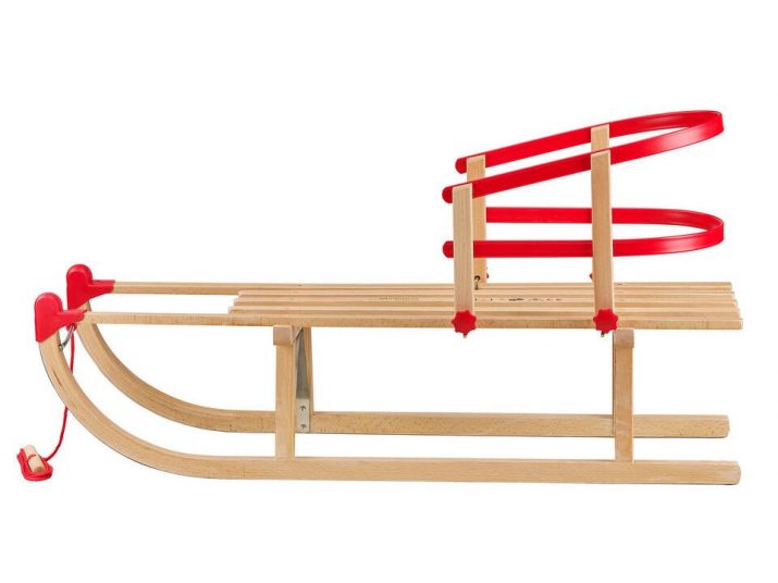 Luge Davos 100cm avec Siège pour Luge Bois Enfant - Achatdeluge.fr