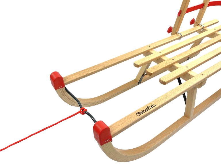 Luge Davos 110cm avec Siège pour Luge Bois Enfant - Achatdeluge.fr